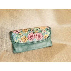 Avon | Bags | Vintage 995 Teal Floral Avon Wallet | Poshmark